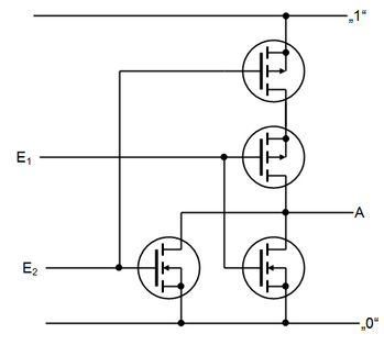 Logische Bauelemente aus CMOS-Bausteinen